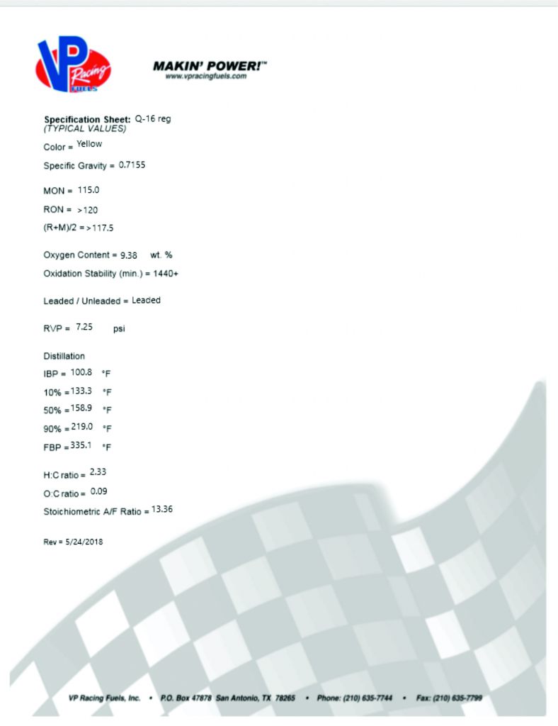 Q16 Reg. Race Fuel 5 Gallon Pail VPR2142 – Racer Walsh